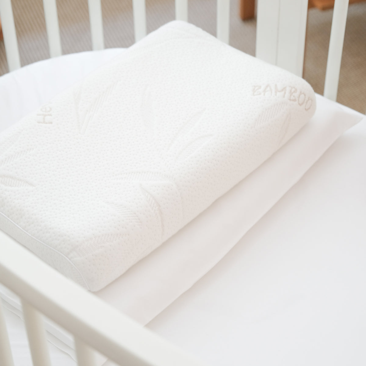 Natural Junior Bamboo Cotton Baby Cot Pillow Case | Heveya®